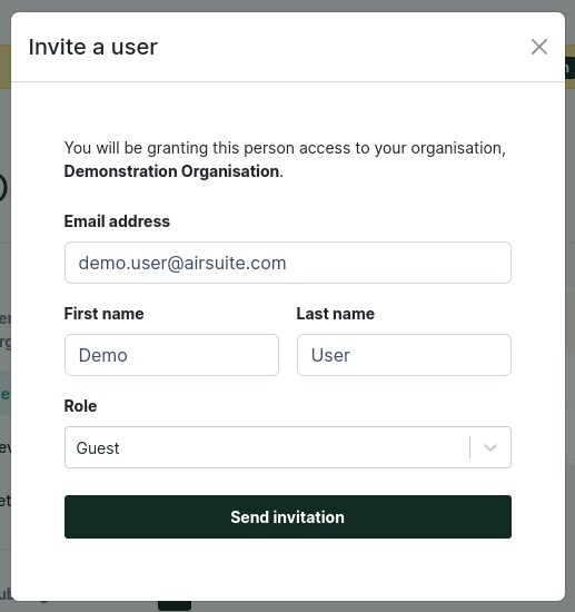 Invite and Manage Users • AirSuite Support